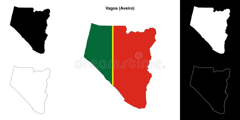 Vagos outline map stock vector. Illustration of contour - 334998318