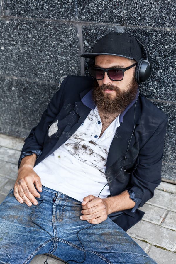 Vagrant on the street stock image. Image of poor, despair - 76422187