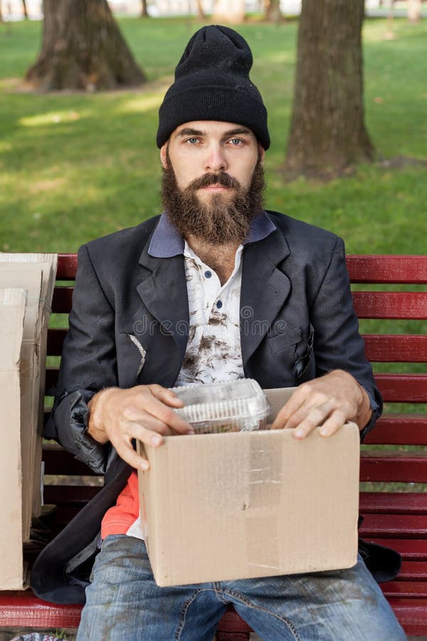 Vagrant in the park stock photo. Image of poverty, garbage - 76422130