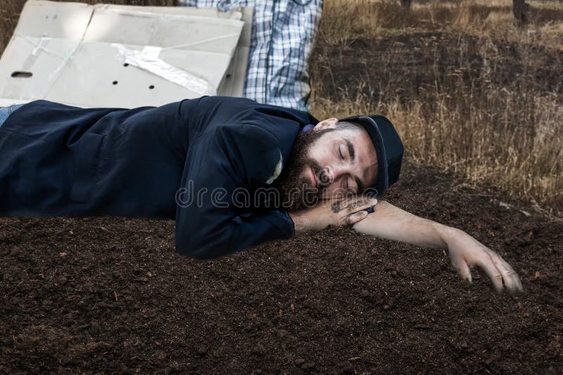 Vagrant sleeping outside stock image. Image of loneliness - 76422369