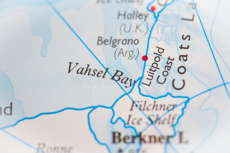 Vahsel Bay Highlighted on a World Map Stock Image - Image of global ...