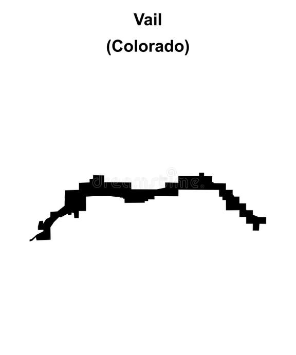 Vail outline map stock vector. Illustration of icon - 387017948
