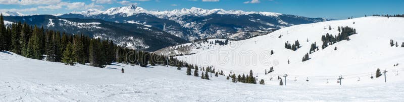 Vail Ski Resort Town and Ski Mountain in Colorado Stock Photo - Image ...