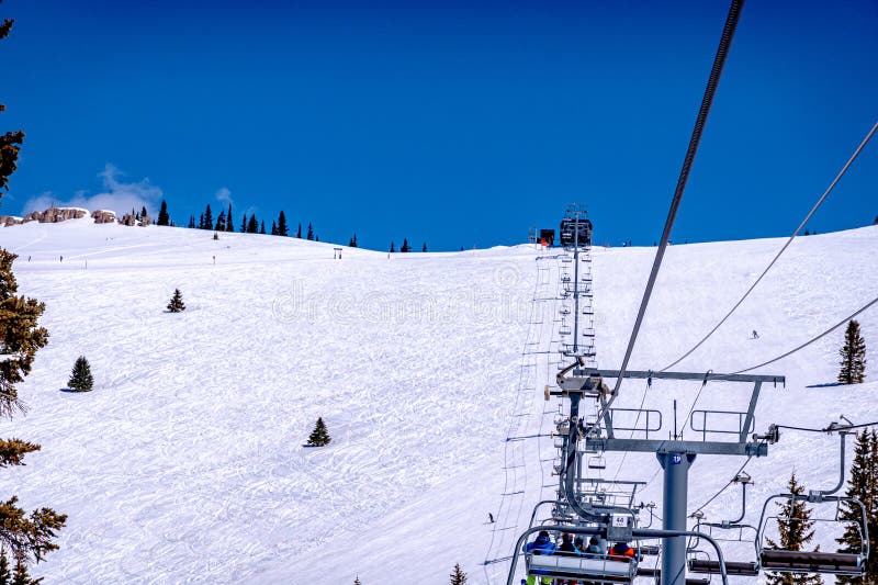 Vail Ski Resort Town and Ski Mountain in Colorado Stock Image - Image ...