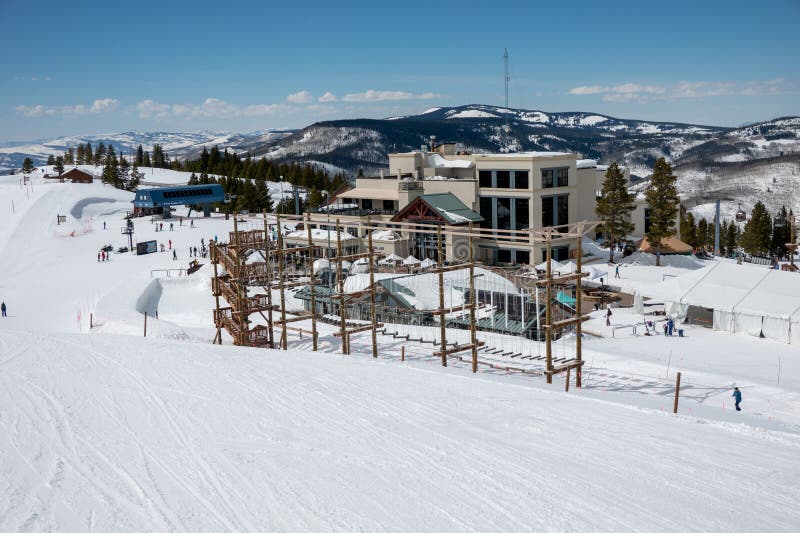 Vail Ski Resort Town and Ski Mountain in Colorado Stock Image - Image ...