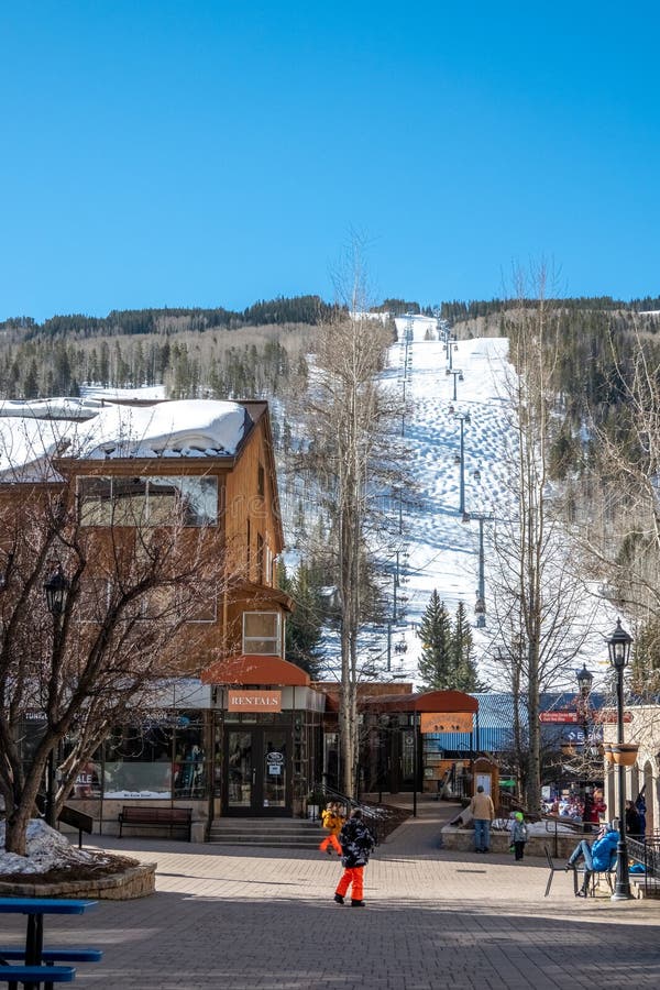 Vail Ski Resort Town and Ski Mountain in Colorado Editorial Image ...