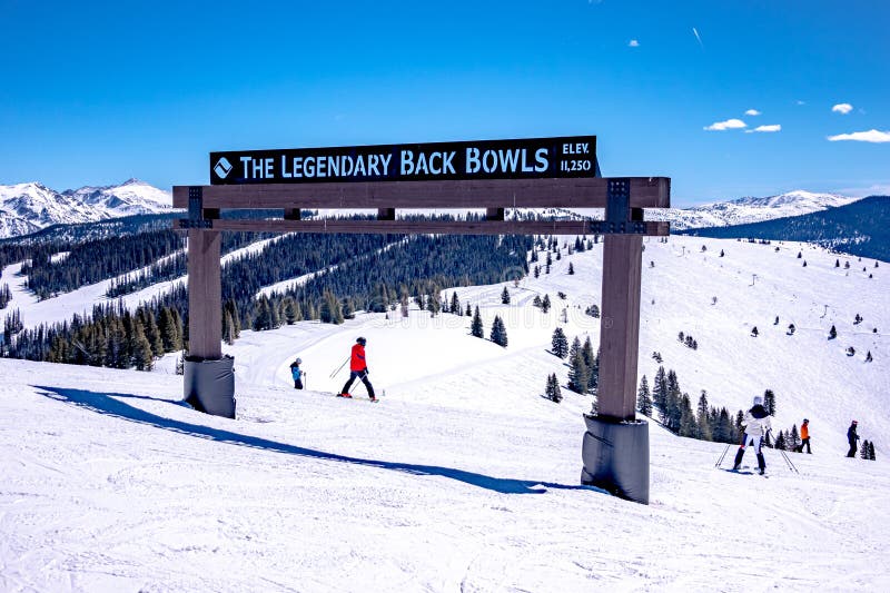 Vail Ski Resort Town and Ski Mountain in Colorado Editorial Stock Photo ...