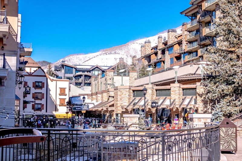Vail Ski Resort Town and Ski Mountain in Colorado Editorial Image ...