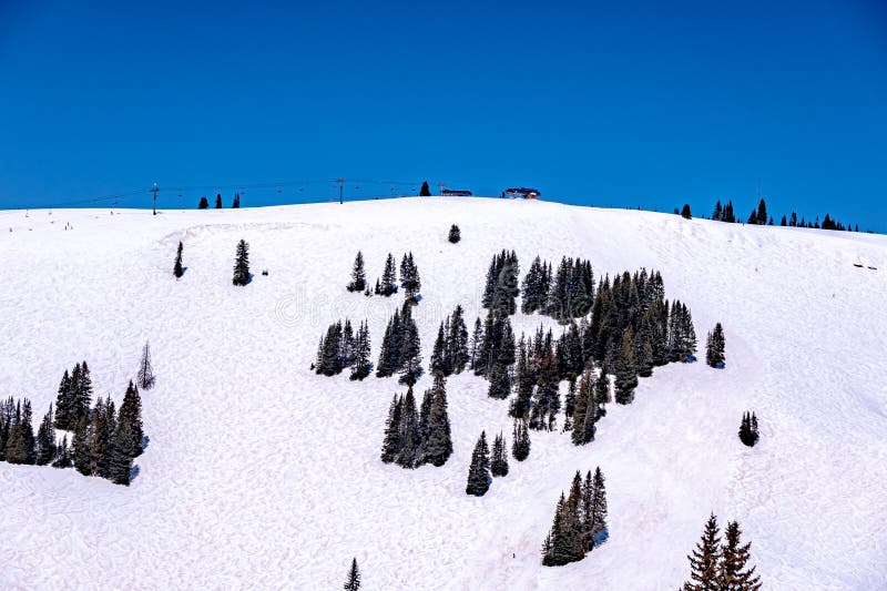 Vail Ski Resort Town and Ski Mountain in Colorado Stock Photo - Image ...