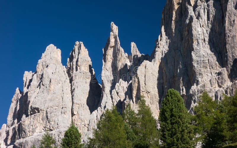 Vajolet Towers on a Clear Day Stock Image - Image of south, climbing ...