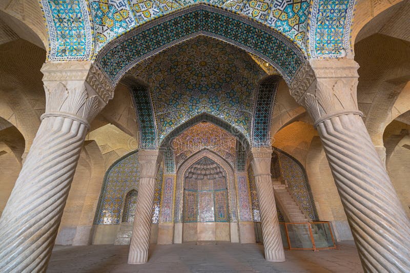 Vakil-Moschee in Shiraz, Der Iran Stockfoto - Bild von kultur ...
