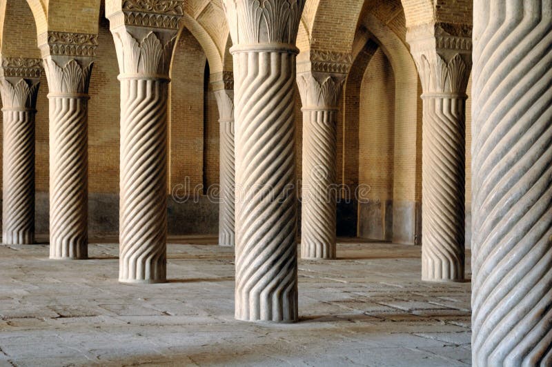 Vakil Mosque stock photo. Image of mosque, hall, floral - 5033640