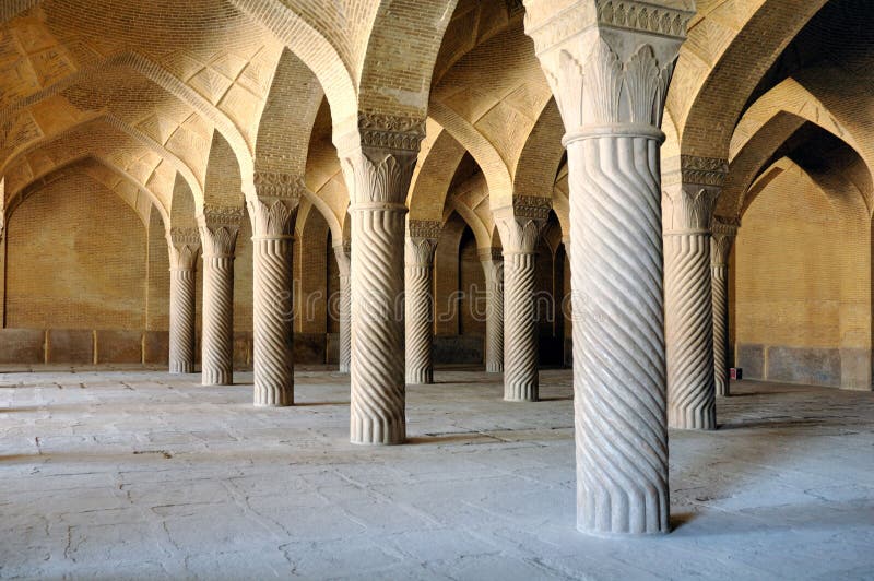 Vakil Mosque stock photo. Image of mosque, hall, floral - 5033640