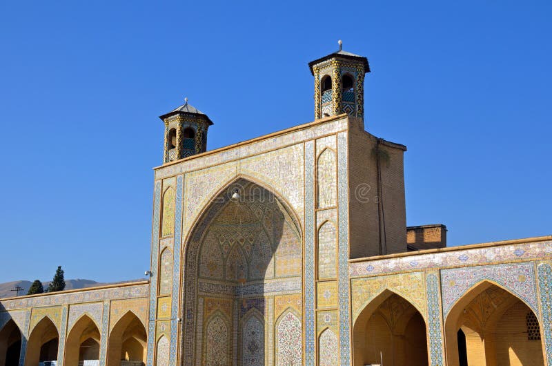 Vakil Mosque stock image. Image of asia, iwan, masjede - 34770901