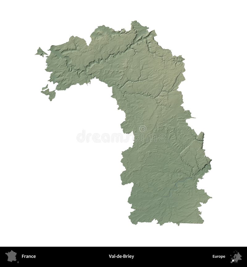 Val-de-Briey, France, Isolated on White. Physical Stock Illustration ...