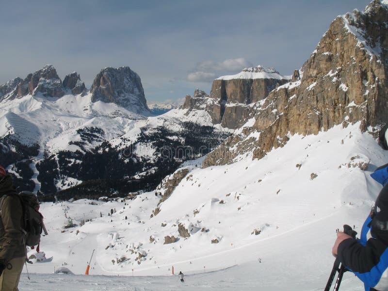 Val Di Fassa Ski Resort Lanscape Stock Image Image Of Summit France 200069557