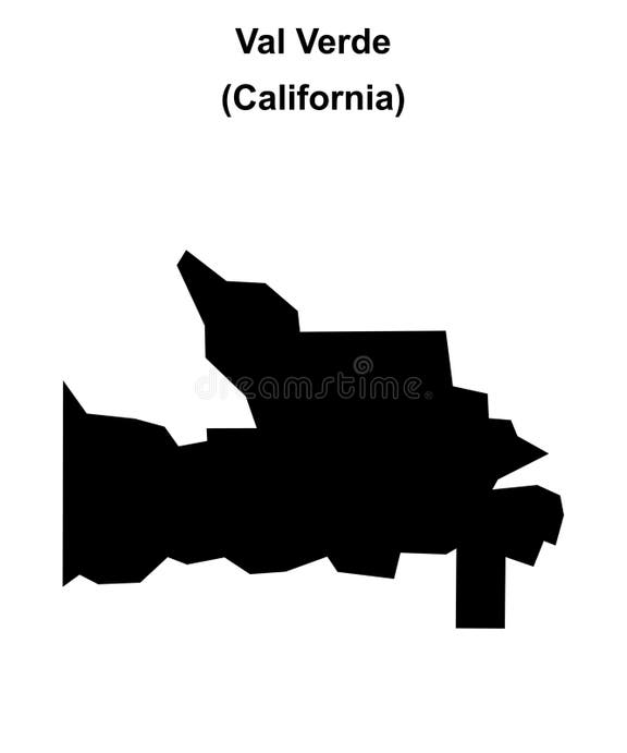 Val Verde outline map stock vector. Illustration of infographics ...