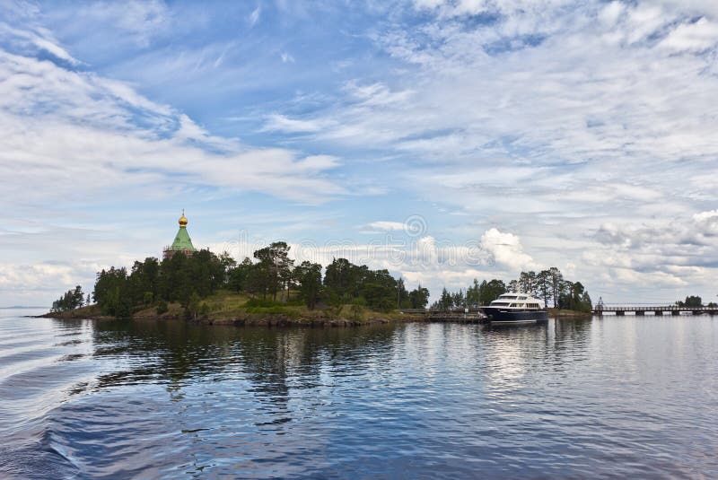 Great Monasteries of Russia. Island Valaam Stock Image - Image of gold ...