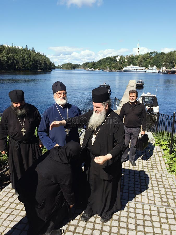 Monks and Pilgrims of the Valaam Monastery Editorial Photo - Image of ...
