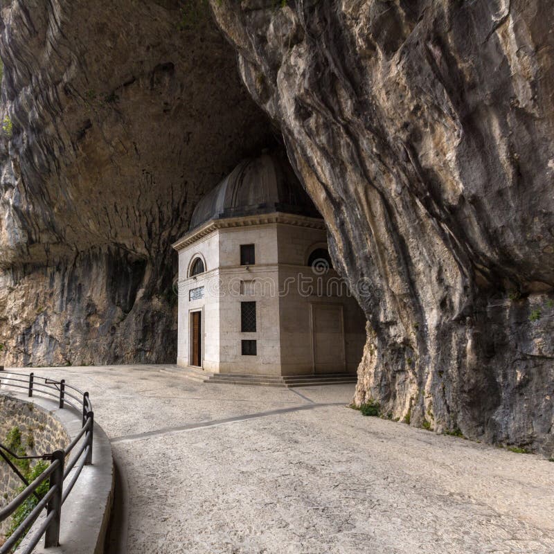 Valadier Temple in Genga, Italy Stock Photo - Image of facade ...