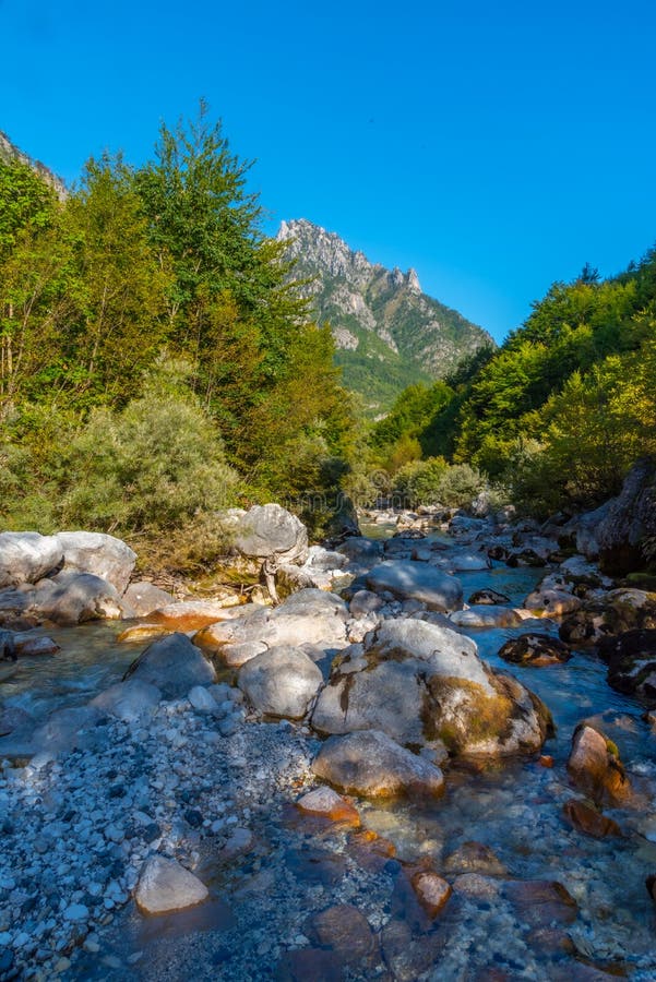 Valbona River Surrounded by Splendid Nature in Albania Stock Photo ...