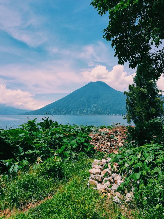 Volcano stock image. Image of valcano, lake, nature - 161602167