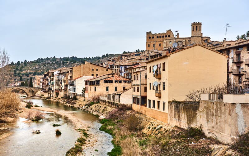 Valderrobres Village in Spain Stock Photo - Image of culture, exterior ...
