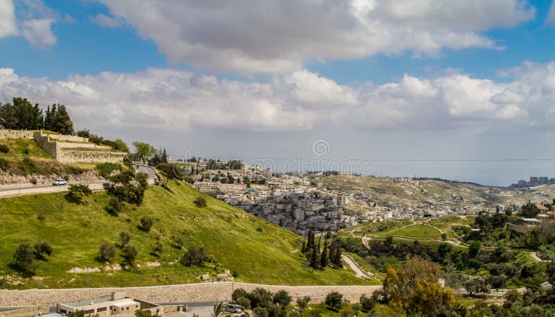 Vale De Gehenna (Hinnom) Perto Da Cidade Velha De Jerusalem Foto de ...