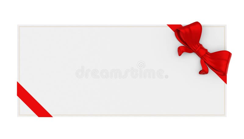 Vale De Regalo En Blanco Aislado Stock de ilustración - Ilustración de ...
