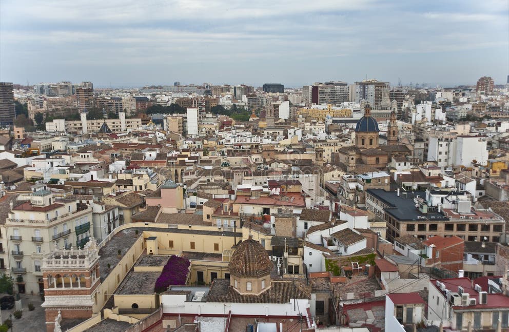 Valencia from above. stock image. Image of scape, historic - 24841605