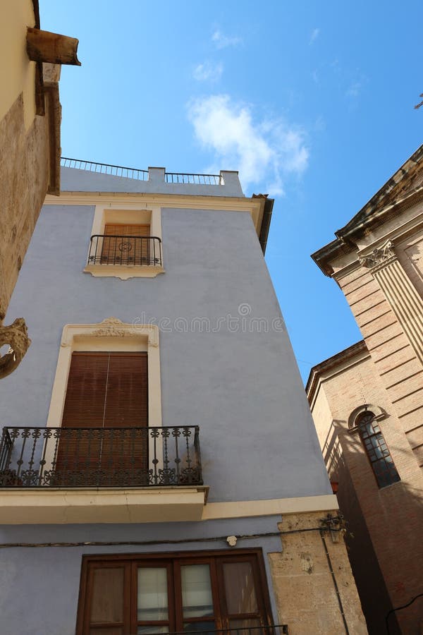Valencia Blue Building stock photo. Image of artisans - 59888166