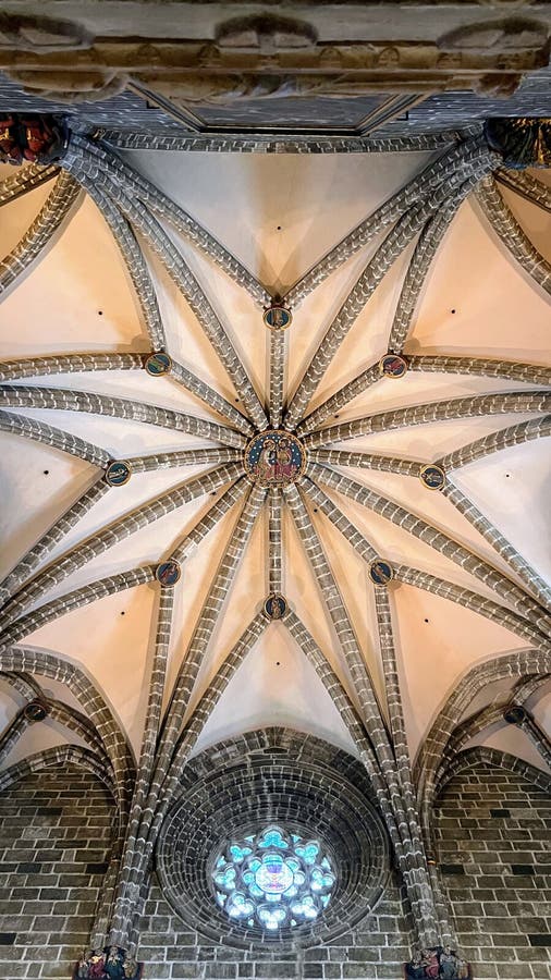 Valencia Cathedral Ribbed Vault Ceiling Stock Image - Image of ...