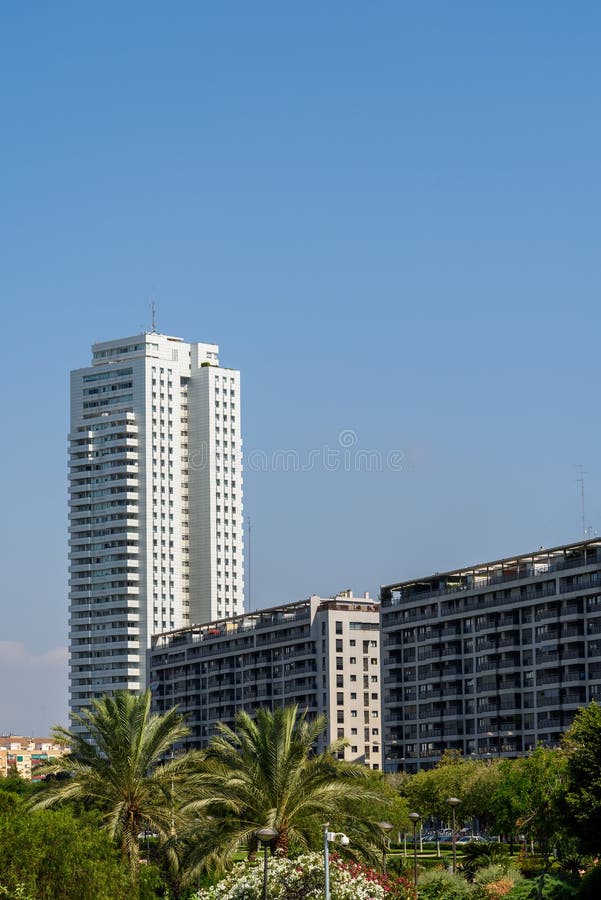 Valencia City Skyline Buildings Stock Image - Image of cityscape ...