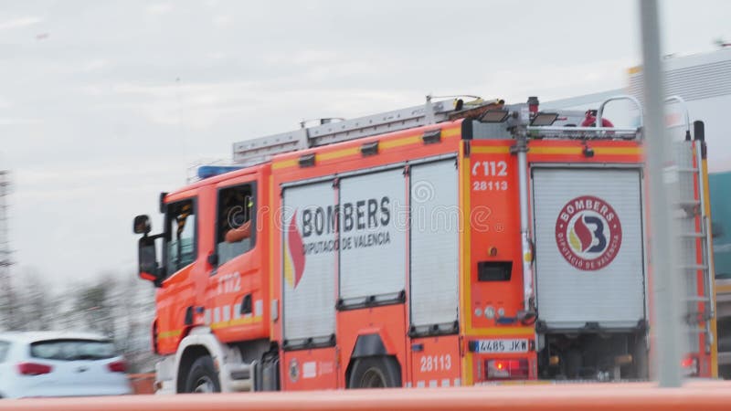 Valencia Fire Department Truck Stock Footage - Video of infrastructure ...