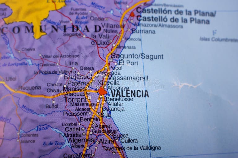 Valencia Outline Map Stock Photos - Free & Royalty-Free Stock Photos ...