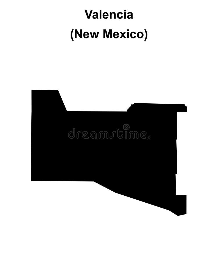 Valencia outline map stock vector. Illustration of detailed - 361727592