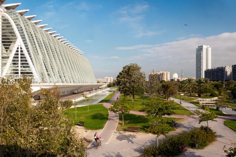 Valencia science centre editorial stock image. Image of curved - 2122564