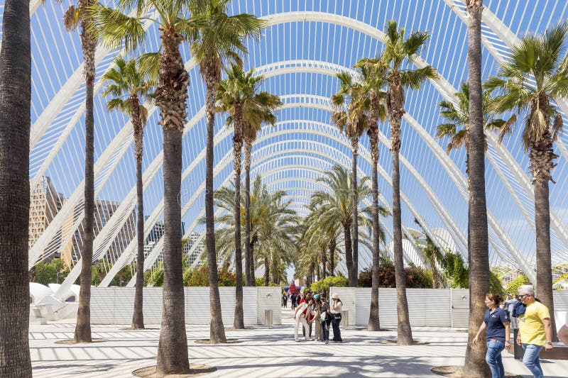 Exterior Structure of the Umbracle Modern Building with Its Greenery ...