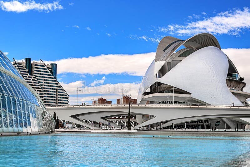 Valencia science centre editorial stock image. Image of curved - 2122564