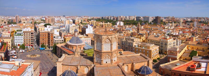 Valencia, Spain stock photo. Image of landmark, aerial - 37127576