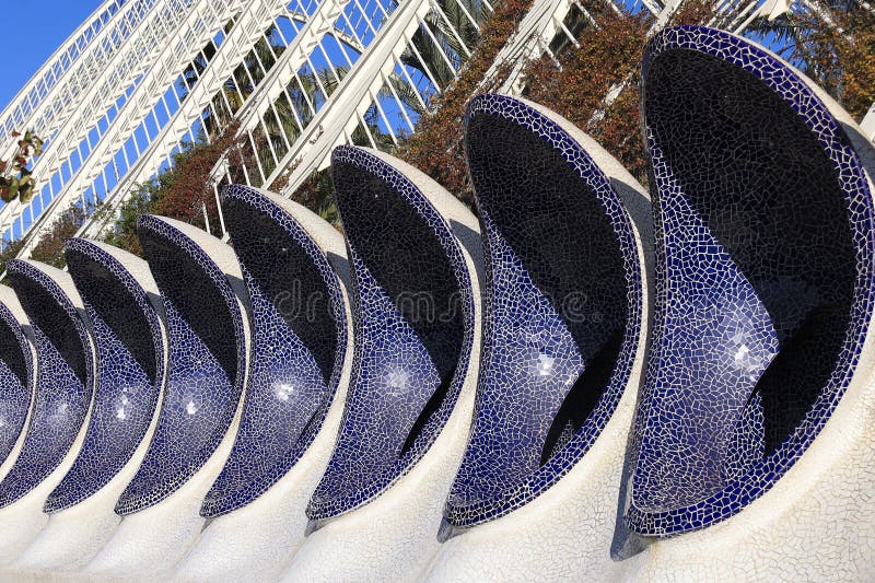Architectural Details of the Umbracle Structure in the City of Arts in ...