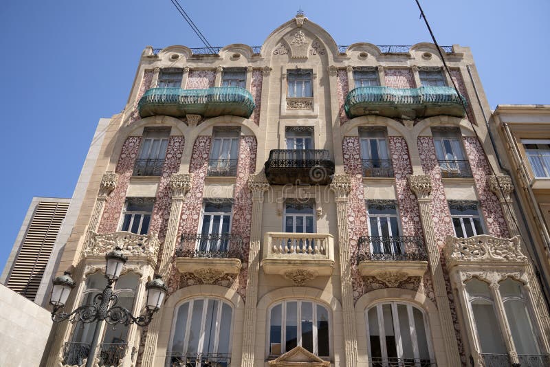 Valencia Spain Building Detail Stock Image - Image of inside, wallpaper ...