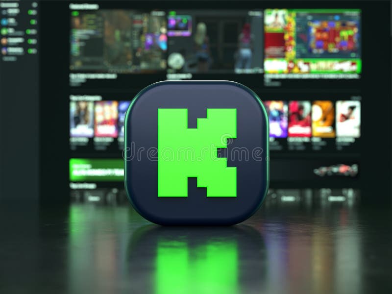 Valencia, Spain - June, 2023: Kick App Logo in Front a Screen with the ...