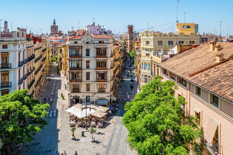 View of Valencia from Above Editorial Stock Image - Image of medieval ...