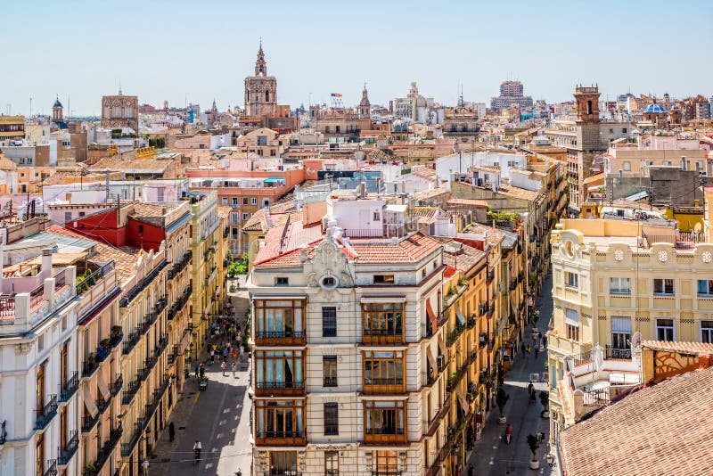 View of Valencia from Above Editorial Stock Photo - Image of spain ...