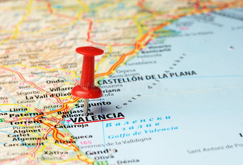 Valencia ,Spain map stock image. Image of road, discovery - 52573507