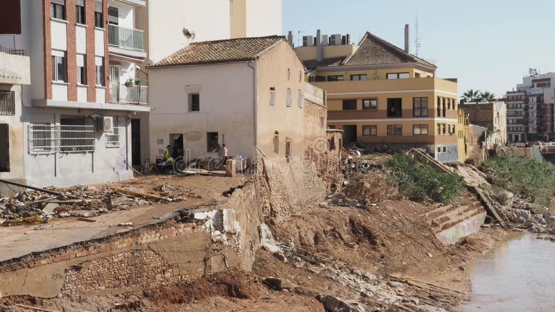 The Aftermath of Hurricane Dana in Valencia, Spain - Riverbed Full of ...