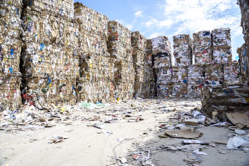 Valencia,Spain, 3,6,2017: Outdoor Paper and Cardboard Dump Editorial ...