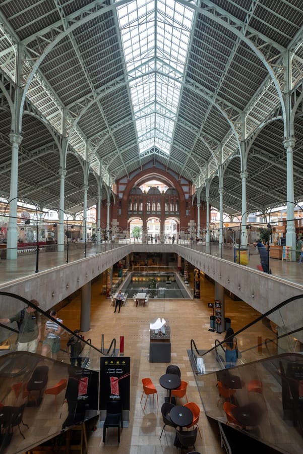 Interior of Mercat De Colon in Valencia, Spain Editorial Stock Image ...