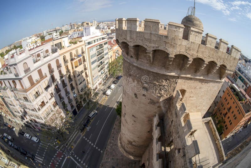 Valencia Torres De Quart Tower Editorial Stock Image - Image of ...